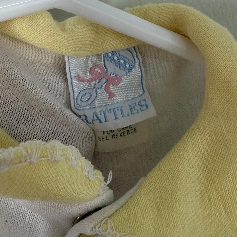 Rattles | One Pieces | Vintage Rattles Brand Snap Up One Piece White ...